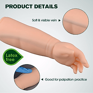 Ultrassist Pediatric IV Simulation Arm Kit, Pediatric IV and Phlebotomy Practice Kit for IV Training, Venipuncture Skills, Injection Practice, Clinical Nursing Training