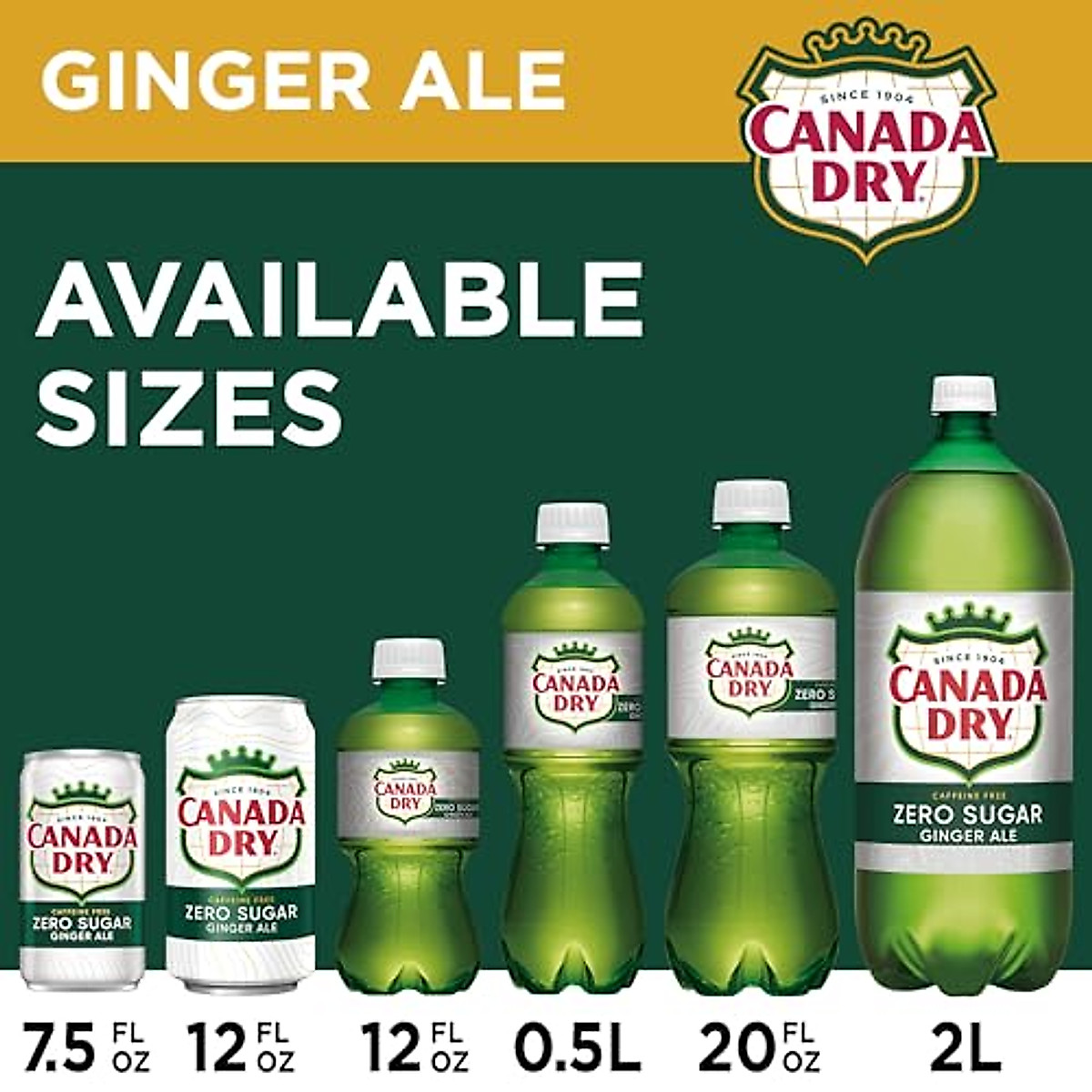 Diet Canada Dry Ginger Ale Soda, 12 Fluid Ounce Bottle, 8 Count