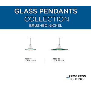 Modern Pendant 1-Light Clear and Etched Glass Mini-Pendant Light Brushed Nickel