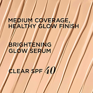 IT Cosmetics CC+ Nude Glow Lightweight Foundation + Glow Serum with SPF 40 - With Niacinamide, Hyaluronic Acid & Green Tea Extract - Neutral Medium - 1.08 fl oz