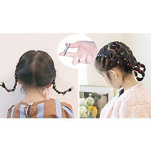 GOUWEIBA Small Rubber Bands for Hair - 1000 pcs Mini Elastic Hair Ties No Damage Tiny Hair Ties for Braids Women Baby Girls Kids Toddler Infants (Black)