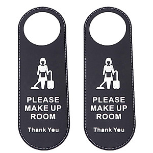 NUOBESTY 2pcs Dont Disturb Door Hanger Double Side Hangtag Door Knob Hanger Hotel Door Pendant Please Make up Room Sign Door Handle Hanger Door Knob Tags Double Sided Do Not Disturb Office