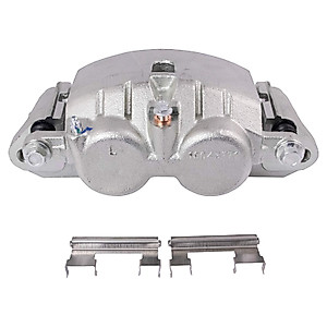 TRQ Rear Ceramic Brake Pad Performance Rotor & Caliper Kit Compatible with GM Dually