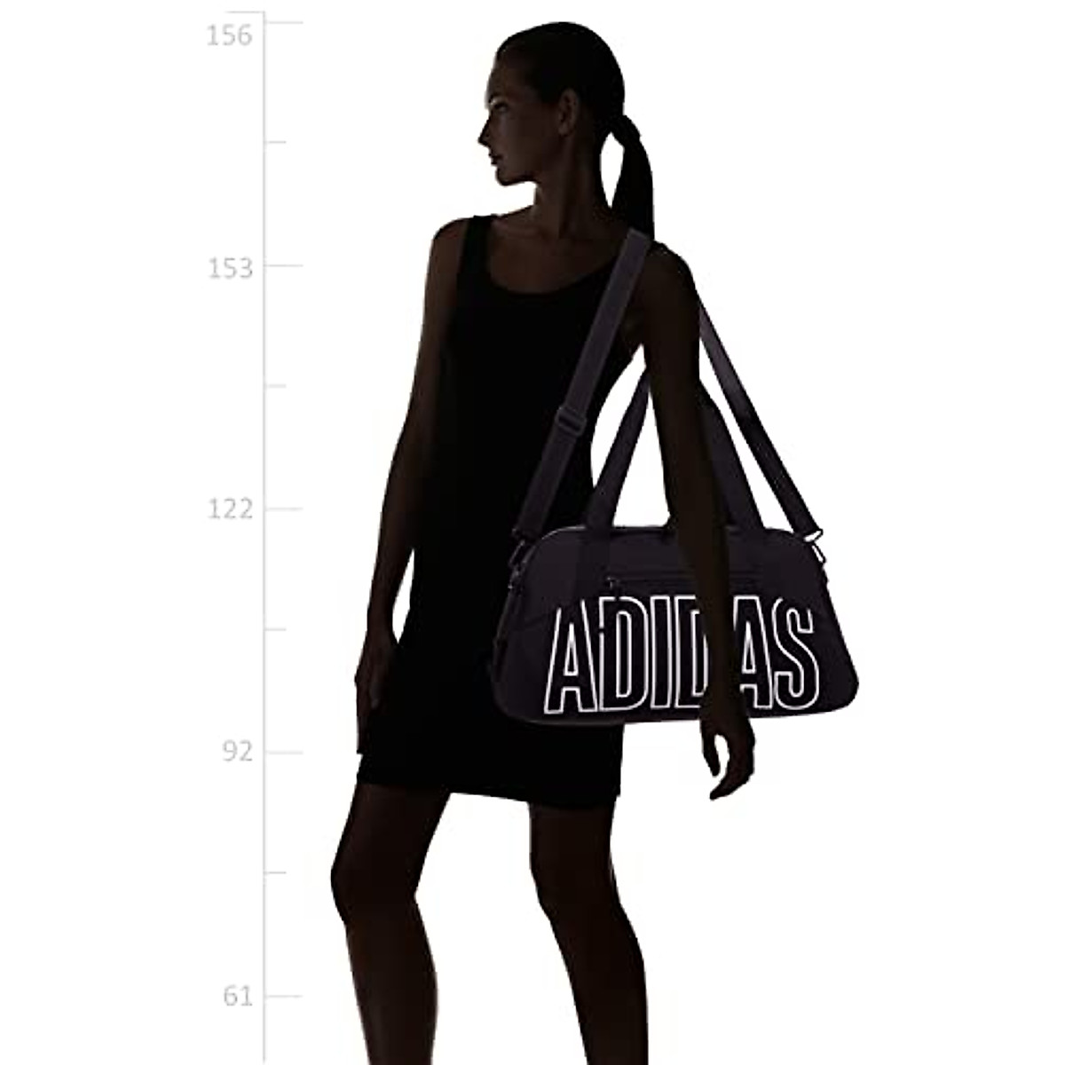 adidas Graphic Duffel, Black/White, One Size