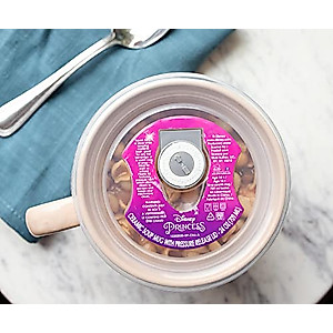 Disney Princess Ceramic Soup Mug with Vented Lid | Bowl For Ice Cream, Cereal, Oatmeal | Large Coffee Cup For Espresso, Caffeine, Beverage | Cute Home & Kitchen Decor Essentials | Holds 24 Ounces