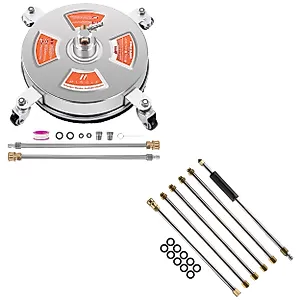 M MINGLE 14'' Pressure Washer Surface Cleaner Attachment, Washer Wand Extension, Replacement Lance