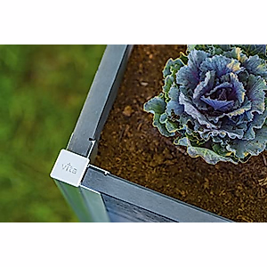 Vita Urbana 4x4x22 Keyhole Composting Garden - Slate Grey
