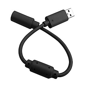 MEIZHEN Replacement Dongle USB Controller Breakaway Cable Cord Game Controller Adapter for Xbox 360 PC Wired Controller Rock Band and Guitar Hero - Black (3 Pack)