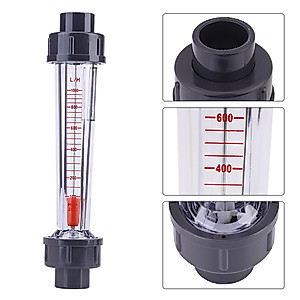 LZS 15D Flowmeter, Liquid Flowmeter Flow Plastic Tube Type 100 1000L H Water Flow Meter Flowmeter