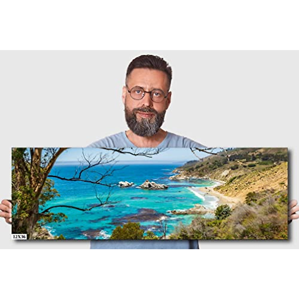 Big Sur Ocean Seascape Photo Wall Art Decor (Paper Print, 8x10 inches)