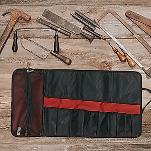 WOLVERINE 28" 16 Pocket Utility Roll | Durable Nailhead Nylon, Adjustable Straps, and Versatile Pockets for On-The-Go Tool Organization