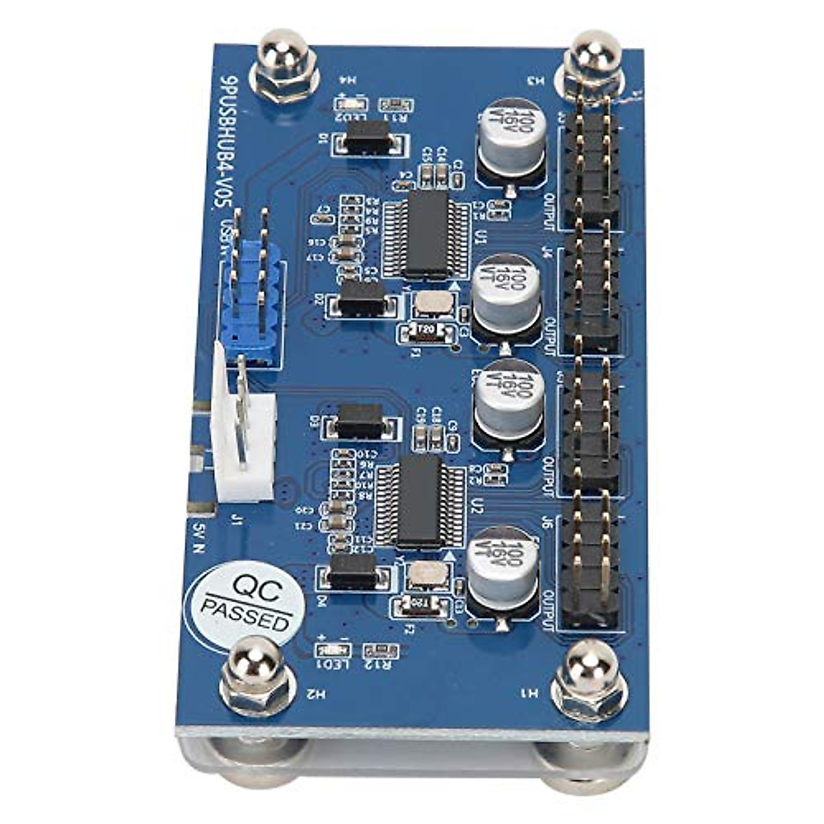 9 Pin USB Hub, 9 Pin USB 2.0 Header Hub Extension Cable Card, 1 to 4 USB2.0 Hub Connector Computer Accessories, Compatible with for Windows 10/8 / 8.1 / 7 / Vista / XP/OS X/Linux/Chrome OS