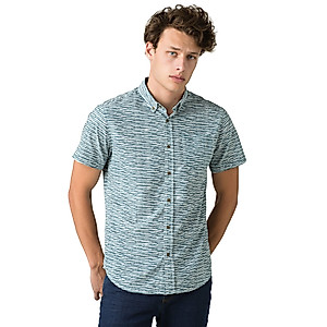 prAna Men's Zuckerfield Shirt-Slim, White, Medium