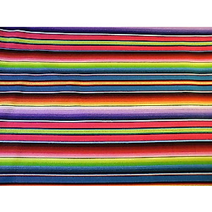 1 Yard Fiesta Stripe by Elizabeth's Studio 100% Cotton Quilt Fabric 263 Blue