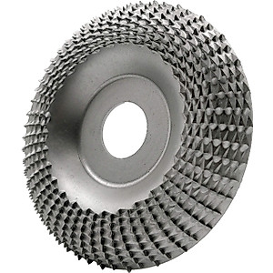 Winbyoan Wood Carving Disc Grinder Shaping Disc 7/8 Inch Bore Wood Tungsten Carbide Grinding Wheel Carving Abrasive Disc for Sanding Carving Shaping (100mm, Arc Type, Silver)