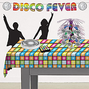 Disco Tablecover Party Accessory (1 count) (1/Pkg)
