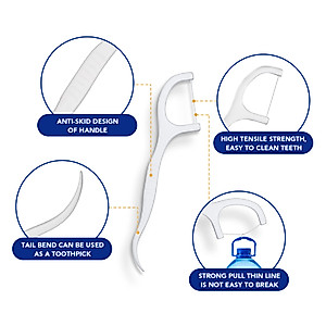 Dental Floss Picks Toothpicks 250pcs with Portable Cases and 100pcs BrushPicks Interdental Toothpicks