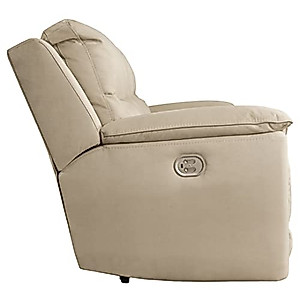 Signature Design by Ashley Next-Gen Gaucho PWR REC Sofa with ADJ Headrest, 91"W x 41"D x 41"H, Beige