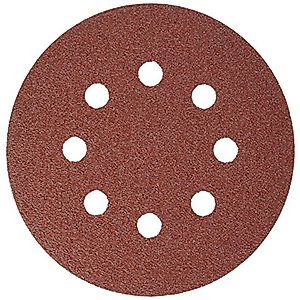 BOSCH SR5R080 5-Piece 80 Grit 5 In. 8 Hole Hook-And-Loop Sanding Discs