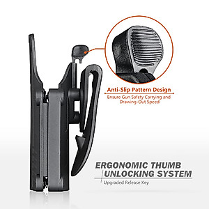 Mega-fit Thumb Release Holster with Paddle