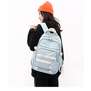 RRRWEI Backpack for Girls 15.6 Inch Laptop School Bag Kids Elementary College Backpacks Large Bookbags for Teen Girls (blue)