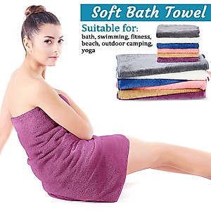 Moukeren 18 Pack Microfiber Bath Towels Set Bath Towels Hand Towels Washcloths Set Microfiber Coral Velvet Highly Absorbent Bathroom Towel for Bath Fitness Sports Yoga Travel