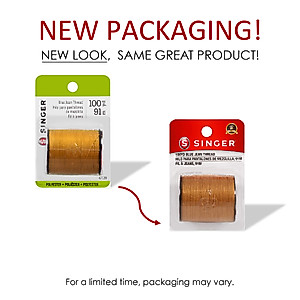 SINGER 67120 Blue Jean Thread, 100 Yards, Old Gold