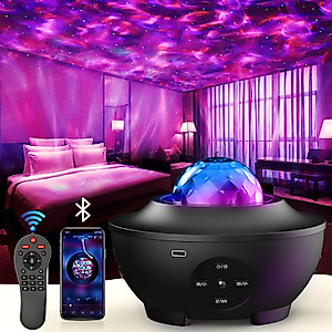 Sunbox Star Projector 3 in 1 Galaxy Night Light Projector with Remote Control,15 White Noise,Music Speaker&Timer,Starry Light Projector for Bedroom/Party/Home Decor,Starry Projector for Kids & Adults