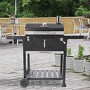 Royal Gourmet CD1824EC 24-Inch Charcoal BBQ Grill with Cover, Black