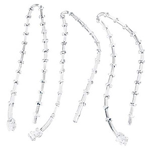 Holiday Joy - 20 Clear Tie-It-All Decoration Hangers - Secures Garlands, Lights, Decorations on Railings, Fences, Lamp Posts