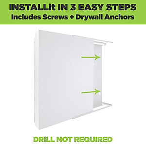 HIDEit Mounts X1X Wall Mount for Xbox One X - Made in USA White Steel Mount for Xbox One X White to Safely Store Your Xbox One X Near or Behind TV