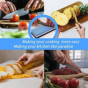 Whetstone Knife Sharpening Stone 1000/3000 Grit, Premium Water-stone Sharpener Kits, Perfectional Knife Sharpener Wet stone Sets for Chef Knife, Kitchen Knife, Hunting Knife Machete with Non-Slip Base