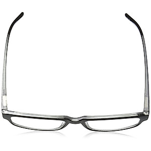 Foster Grant Men's Sloan Square Reading Glasses, Black/Transparent, 59 mm + 2