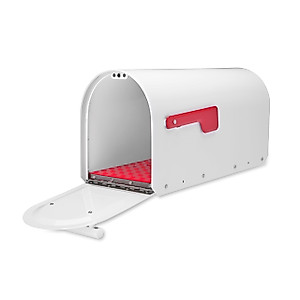 Architectural Mailboxes 5560W-R-10 Sequoia Postmount Mailbox, Large, White, 20. 79 in. x 8. 03 in. x 9. 72 in.