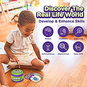 Zetz Brands Toddler Scavenger Hunt Game at Home - Extra-Thick Cards for Discovery & Vocabulary - A Cooperative Family Game, Toddler Toys, Preschool Activities & Gifts for 2-5 Yr Old Boys & Girls
