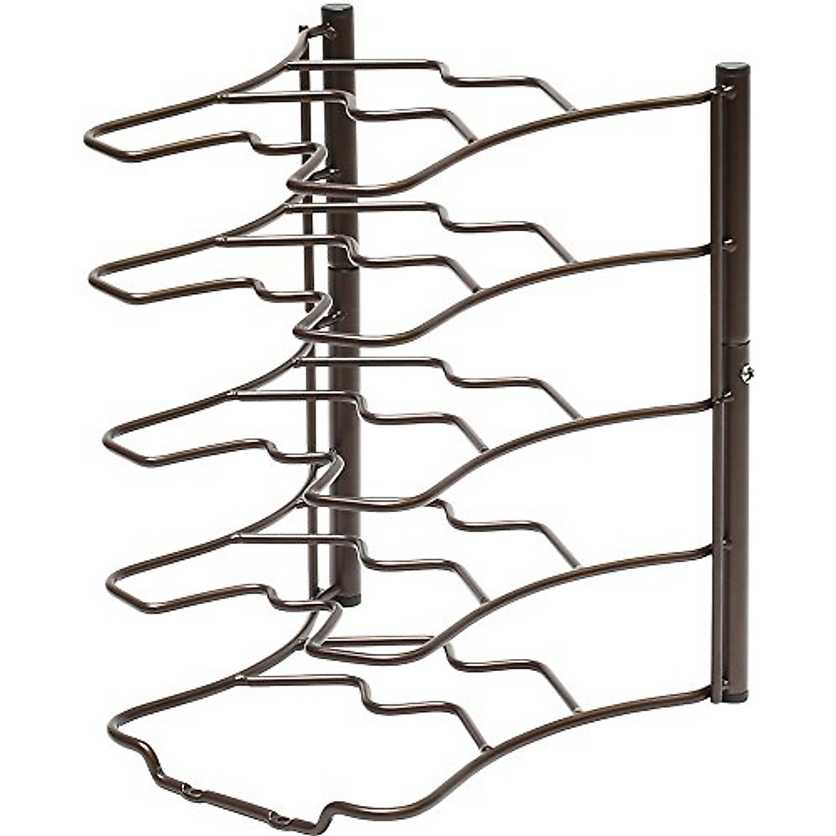 DecoBros Kitchen Counter and Cabinet Pan Organizer Shelf Rack, Bronze