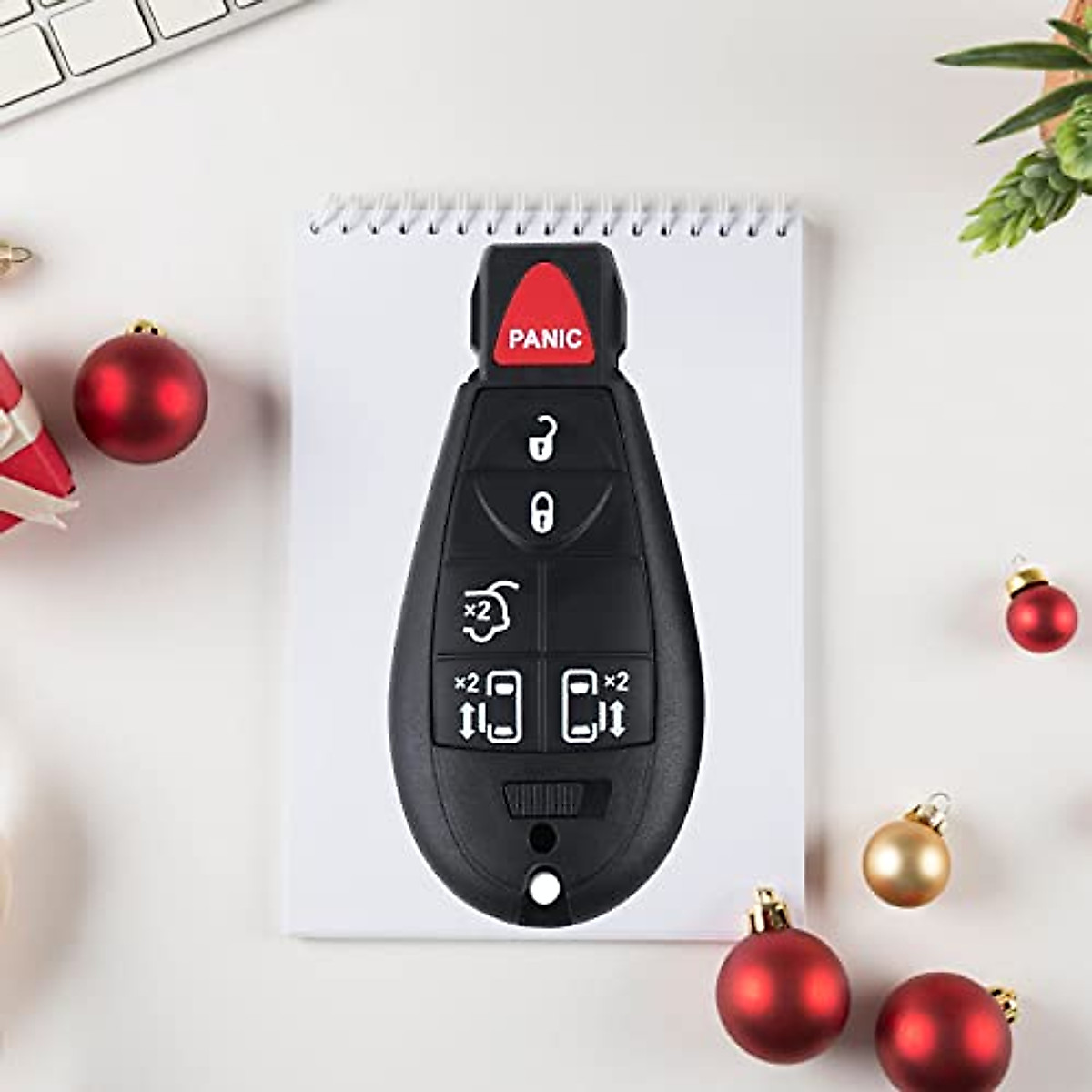 6 Buttons Keyless Entry Remote Control Car Key Fob for Chrysler Town and Country 2008-2016 Dodge Grand Caravan 2008-2020（M3N5WY783X） Pack of 2