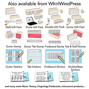 Guitar Chord Diagram & Fingering Sticker Set (250 Pack) Amazing Tool for Teachers and Students