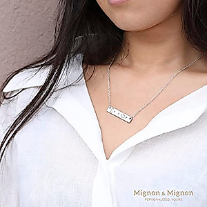 Personalized Necklace Best Friend Gifts Long Distance Relationship Couples Jewerly Mother's Day Gift for Mom Friendship Gifts Custom State Name Necklaces for Women Gifts for Grandma Unique -4N-LDS