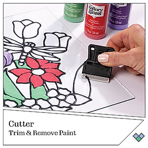 Gallery Glass, 4 Piece Tool Set Perfect for Stained Glass DIY Arts and Crafts, 19739, Multi-Color