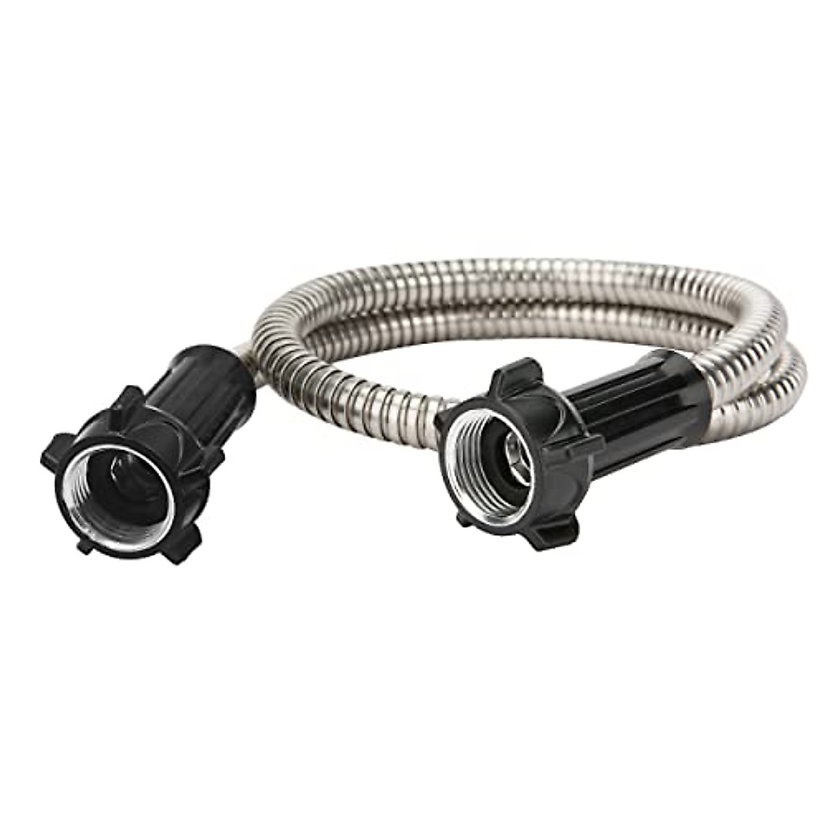 Yanwoo 304 Stainless Steel 6 Feet Short Garden Hose with Female to Female Connector, Water Hose, Metal Hose, Heavy Duty Outdoor Hose (6ft)