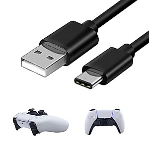 Gxcdizx Black Replacement Charger USB-C Cable Cord for PlayStation 5 Controllers for PS5
