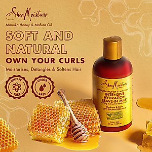 Shea Moisture Manuka Honey and Mafura Oil Intensive Hydration Leave-In Milk for Unisex, 8 Ounce