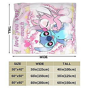 MANMAT Cartoon Throw Blanket Lightweight Cozy Couch Bed Super Soft and Warm Flannel Fleece Microfiber Throws Blankets for All Seasons 50''x40''