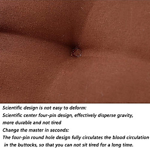 Thick Lengthen Recliner Cushion,Folding Long Chair Cotton Cushion Pad,Elderly Chair Leisure Chair Seat Cushion(No Chair) Red 48x153cm(19x60inch)