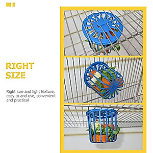 GANAZONO Parakeet Toys Small Bird Toys Bird Feeder Cage Fruit Vegetable Holder Hanging Basket Container Foraging Toys 10Pcs for Pet Bird Parrot Budgie Lovebird Bird Cage Food Holder Parrot Toys