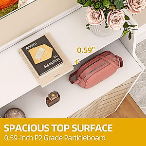 DWVO Shoe Cabinet with Doors, 5-Tier Shoe Cabinet Storage for Entryway, Large Capacity Wooden Shoe Storage Cabinet, Shoe Rack Organizer for Entryway, Closet, Living Room