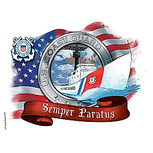 Tervis Coast Guard Boat Made in USA Double Walled Insulated Tumbler Travel Cup Keeps Drinks Cold & Hot, 24oz, Blue Lid