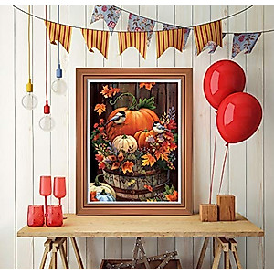 JLHATLSQ DIY Diamond Painting Kits, 5D Diamond Painting Full Drill Round Cross Stitch Embroidery Painting,Diamond Art Perfect for Relaxation and Home Wall Decor (12x16inch)