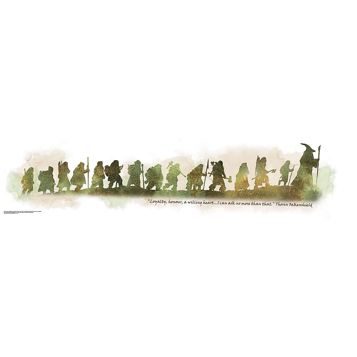 RoomMates RMK2161SCS The Hobbit Quote Peel and Stick Wall Decals , White